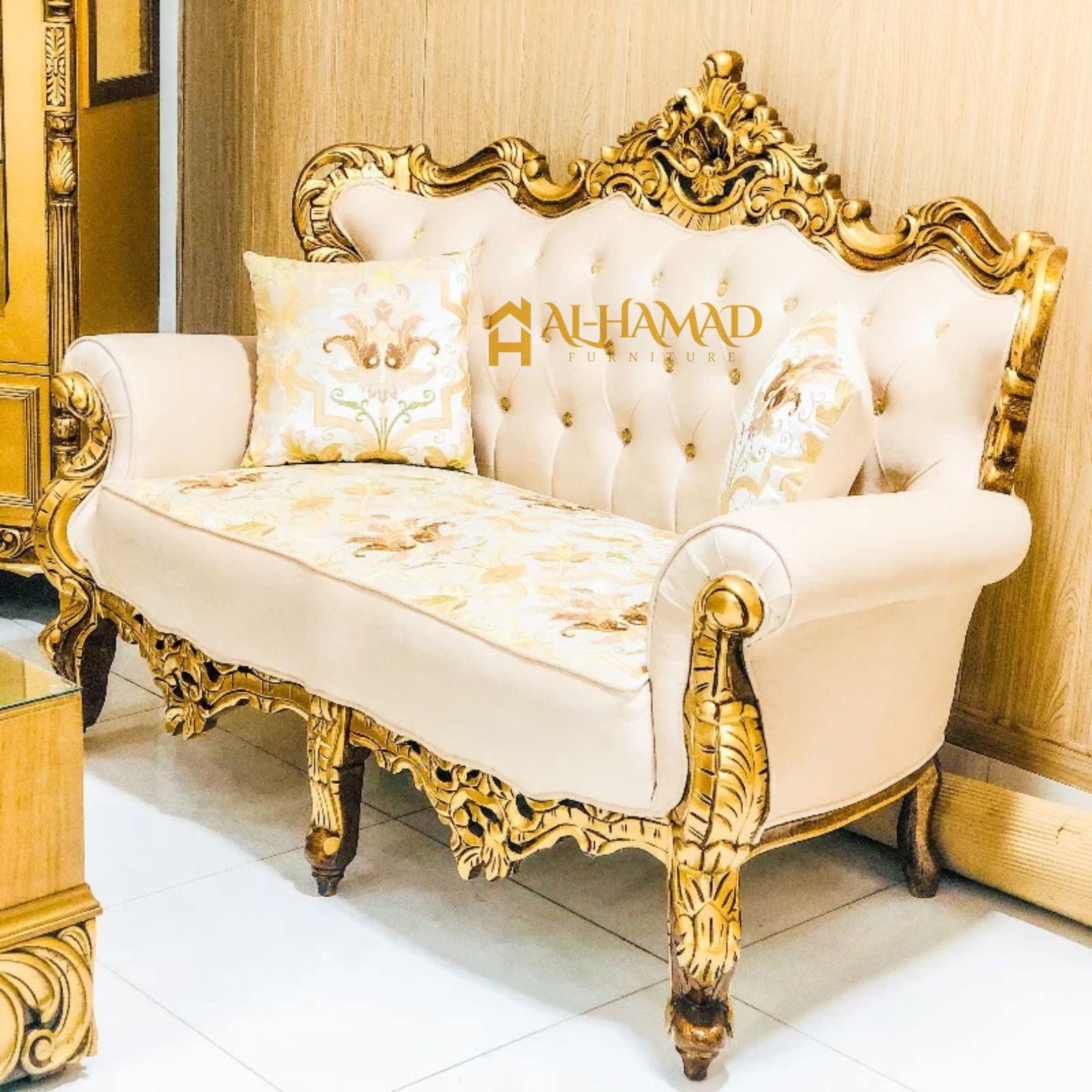 Royal Antique Gold Sofa - alhamadfurniture